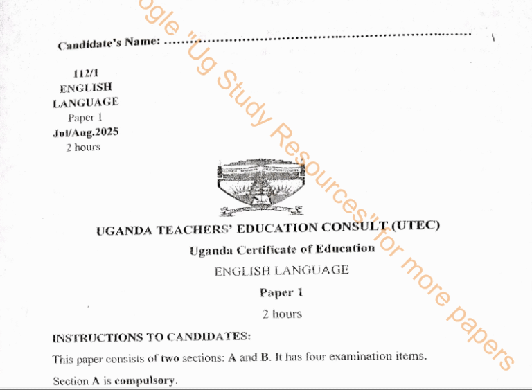 PLE, UCE & UACE UNEB TIME TABLE 2025 FINAL - Ug Study Resources