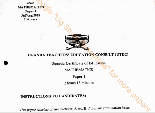 S.4 mathematics Topical scenario based questions with answers 2025 - Ug ...